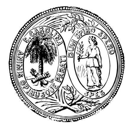 Vector of South Carolina seal adopted in - ID:1-133361839 - Royalty ...