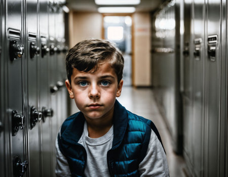 Photo de photo of scary boy kid in - ID:1-211810361 - image libre de ...