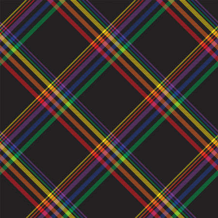 Rainbow Diagonal Plaid Tartan textured Seamless pattern design suitable ...