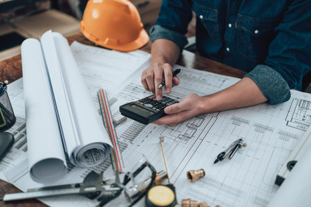 Engineering working with drawings inspection and press calculator on ...