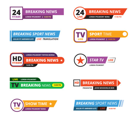 Vector of breaking news banners. - ID:1-111849190 - Royalty Free Image ...