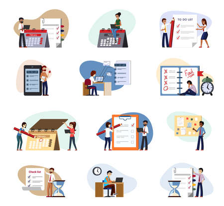 Vector of Work to do checklist run set. - ID:1-171186750 - Royalty Free ...