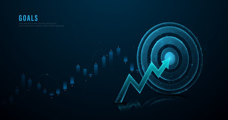 Vector of Goal achievement. Path chart - ID:1-184442372 - Royalty Free ...