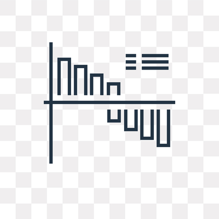 Bar chart vector icon isolated on transparent background, Bar chart ...