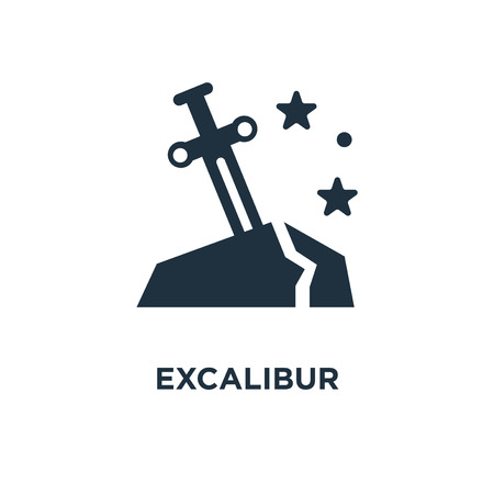 Vector of Excalibur icon. Black filled - ID:1-112625996 - Royalty Free ...