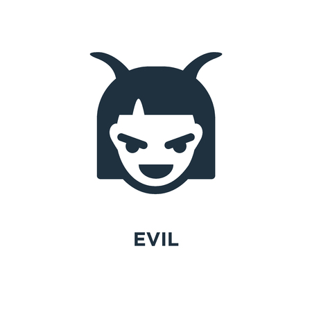 Vector of Evil icon. Black filled vector - ID:112626442 - Royalty Free ...