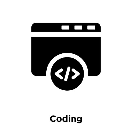 Vector of Coding icon vector isolated on - ID:112750829 - Royalty Free ...