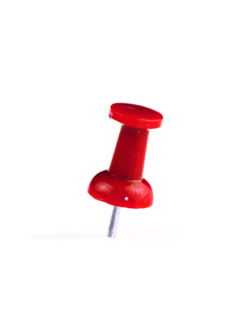 Cloue up of Red pushpin on white backgroundの写真素材 [40010907440] - イメージマート