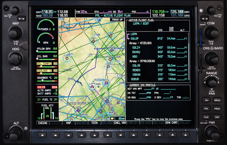 Photo of Computer in cockpit. Airplane - ID:1-64743303 - Royalty Free ...