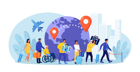 Vector of Immigration, emigration, - ID:1-188809096 - Royalty Free ...