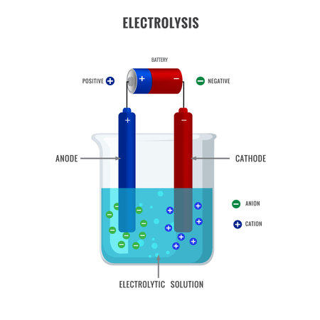 Vector of Electrolysis of electrolyte - ID:194242491 - Royalty Free ...