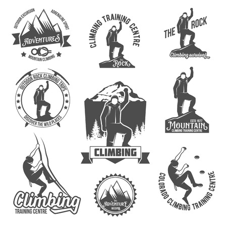 Vector of Set of mountain climbing - ID:1-55855554 - Royalty Free Image ...