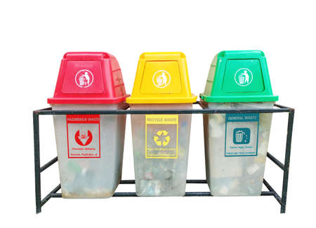 Photo of Red, yellow, green bin with - ID:1-169593884 - Royalty Free ...