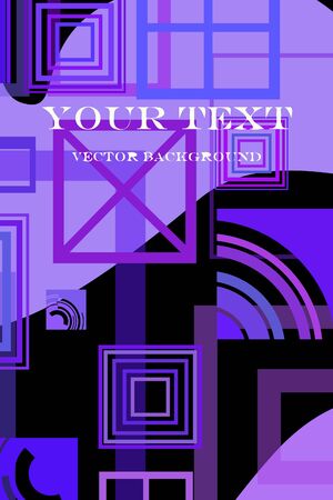 Abstract composition. Modern vector front page art. Round figure icon ...