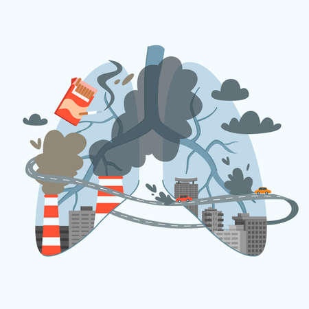 Vector of Polluted air effect on human - ID:1-185016846 - Royalty Free ...