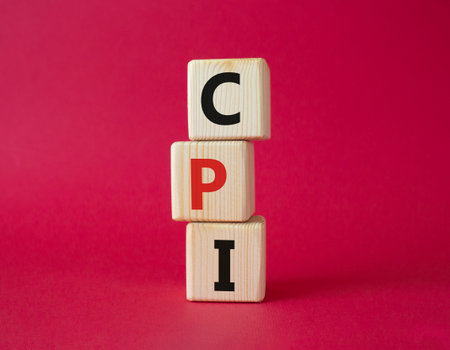 CPI - Consumer Price Index symbol. Concept word CPI on wooden cubes ...
