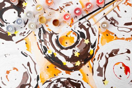 Drawing by numbers as a way of spending leisure time. Picture by ...