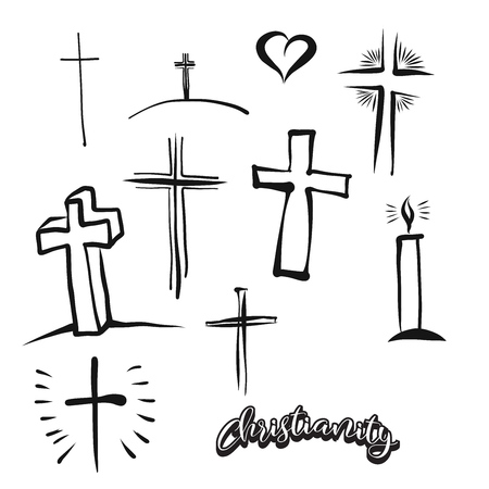 Photo of Set of hand-drawn Christianity - ID:108212779 - Royalty Free ...