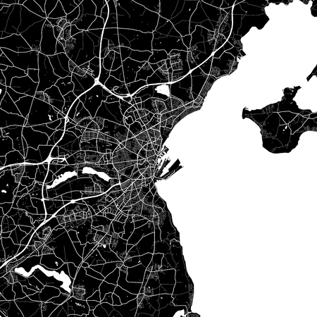 Vector of Area map of Aarhus, Denmark. - ID:1-111801635 - Royalty Free ...