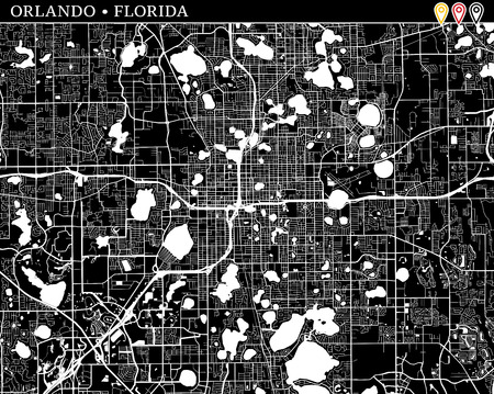 Vector of Simple map of Orlando, - ID:1-112861949 - Royalty Free Image ...