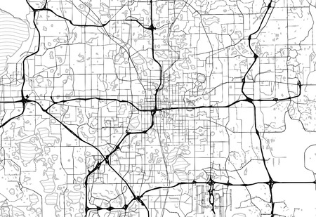 Area map of Orlando, United States. This artmap of Orlando contains ...