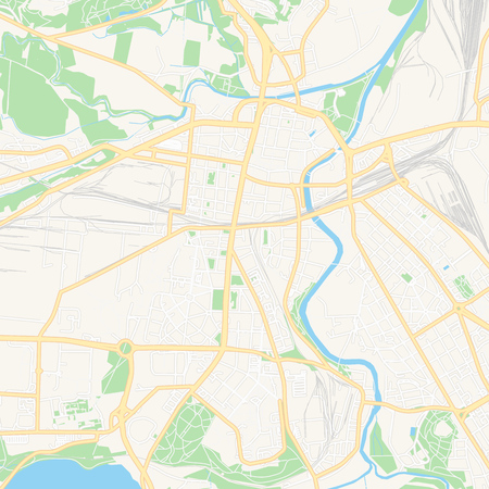 Vector of Printable map of Plzen, - ID:1-125504659 - Royalty Free Image ...
