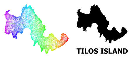 Vector of Net and solid map of Tilos - ID:1-156704184 - Royalty Free ...