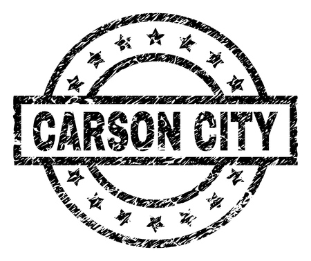 CARSON CITY stamp seal watermark with distress style. Designed with ...