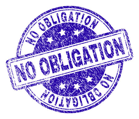 Vector of NO OBLIGATION stamp seal - ID:1-116205285 - Royalty Free ...