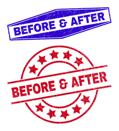 Vector of BEFORE & AFTER stamps. Red - ID:161873765 - Royalty Free ...