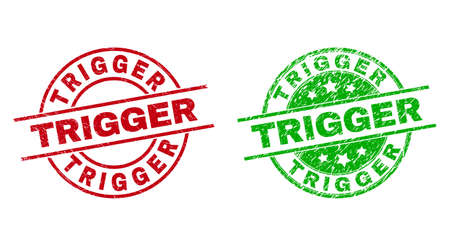 Vector of Round TRIGGER stamp badges. - ID:1-167428296 - Royalty Free ...