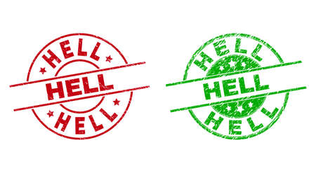 Vector of Round HELL seal stamps. Flat - ID:1-167528437 - Royalty Free ...