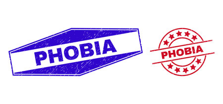 Vector of PHOBIA stamps. Red round and - ID:1-170509628 - Royalty Free ...