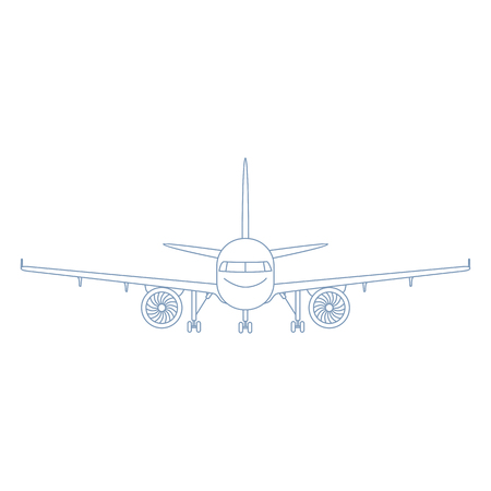 Vector of Vector Outline Plane with - ID:1-125373649 - Royalty Free ...
