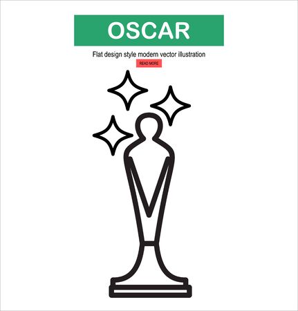 Vector of Oscar icon vector. Hollywood - ID:1-135878939 - Royalty Free ...