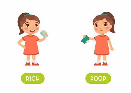 Vector of Rich and poor antonyms word - ID:1-147669813 - Royalty Free ...