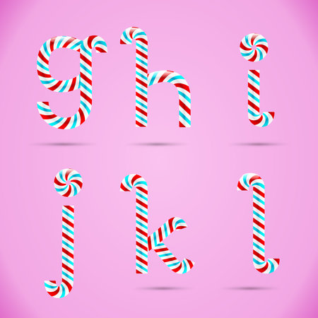 Candy 3D alphabet. Candy letters. Sweet letters. Vector candy alphabet ...