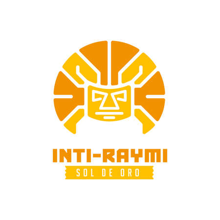 Vector of Golden mask. Gold Sun. Inti - ID:1-158315913 - Royalty Free ...