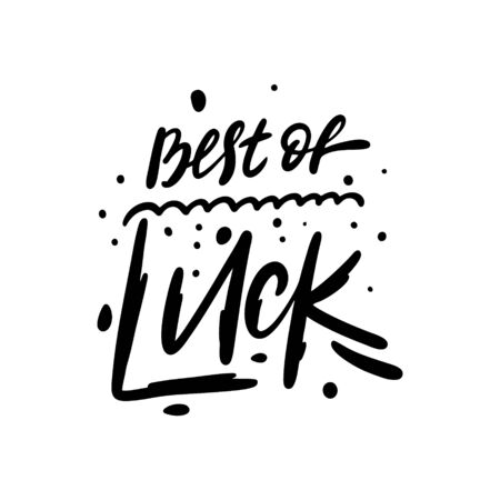 Vector of Best of luck. Hand drawn - ID:1-142999688 - Royalty Free ...