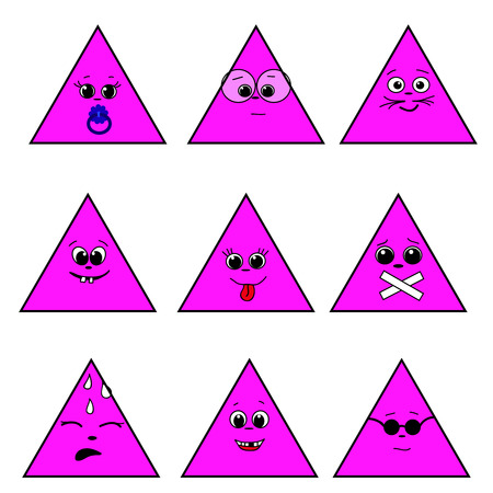 Vector of A set of emotion. Triangle - ID:1-62115595 - Royalty Free ...