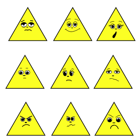 Vector of A set of emotion. Triangle - ID:1-62115605 - Royalty Free ...