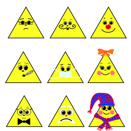 Vector of A set of emotion. Triangle - ID:1-62115609 - Royalty Free ...