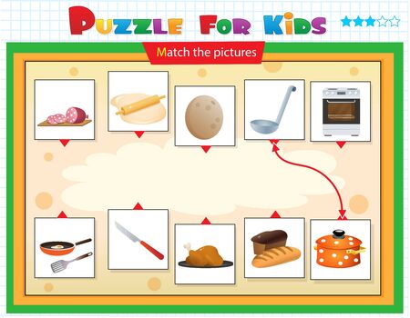 Ilustración del Matching game, education game - ID:138764417 - Imagen ...