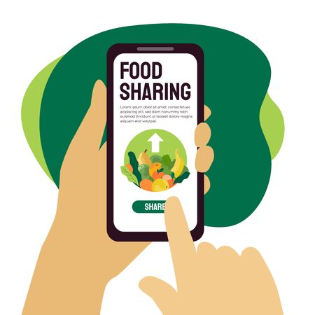 Vector of Food sharing project mobile - ID:1-133928251 - Royalty Free ...