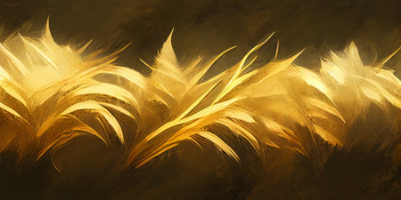 golden brushes. Luxury effect premium design. Golden texture and bright ...