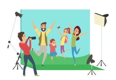 Vector of Family photo shoot. Mother - ID:149848139 - Royalty Free ...