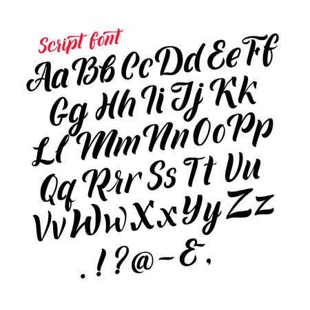 Vector of Handwritten latin alphabet. - ID:1-165995370 - Royalty Free ...