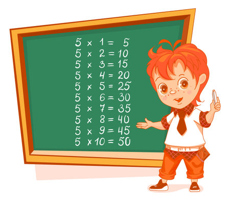 Vector of 5 multiplication table - ID:1-173885844 - Royalty Free Image ...