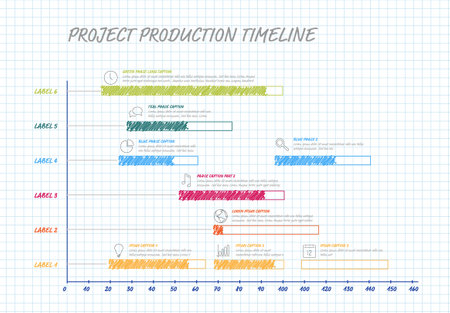Vector of Vector project timeline graph - ID:164141346 - Royalty Free ...