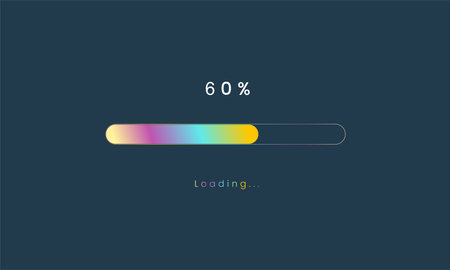 Vector of 60 percent rainbow loading - ID:195300188 - Royalty Free Image - Stocklib